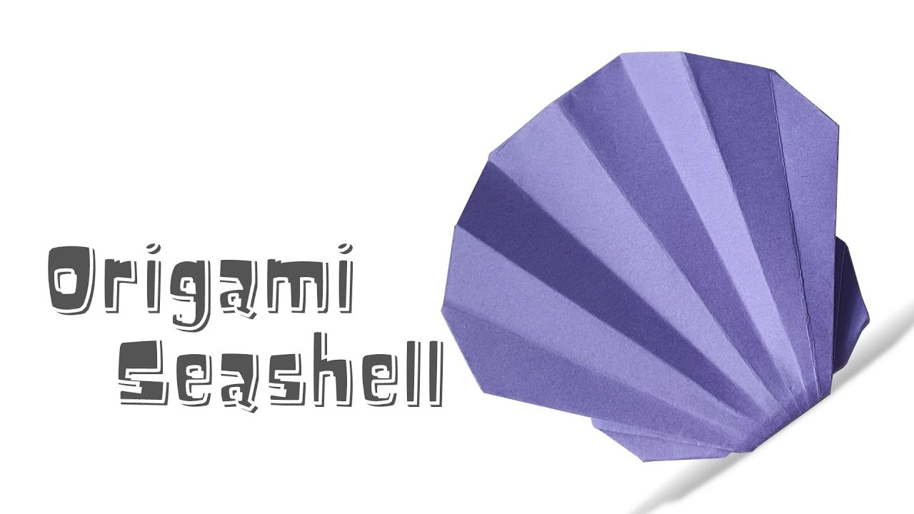 Easy Origami Seashell Tutorial - Easy Origami for Beginners - Paper craft for kids- Origami Animal