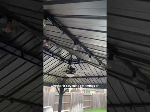 I'm absolutely loving this hardtop gazebo that you can install a fan in!#gazebo #garden #amazon