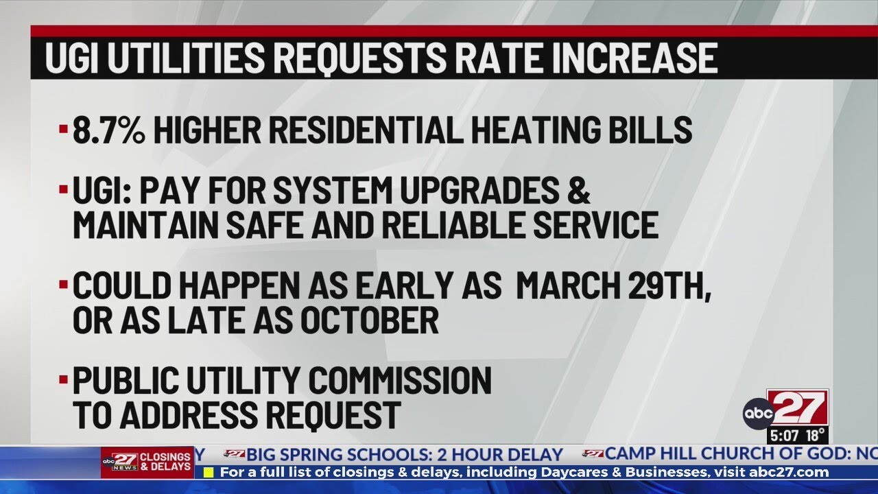 UGI requests increase to natural gas rates