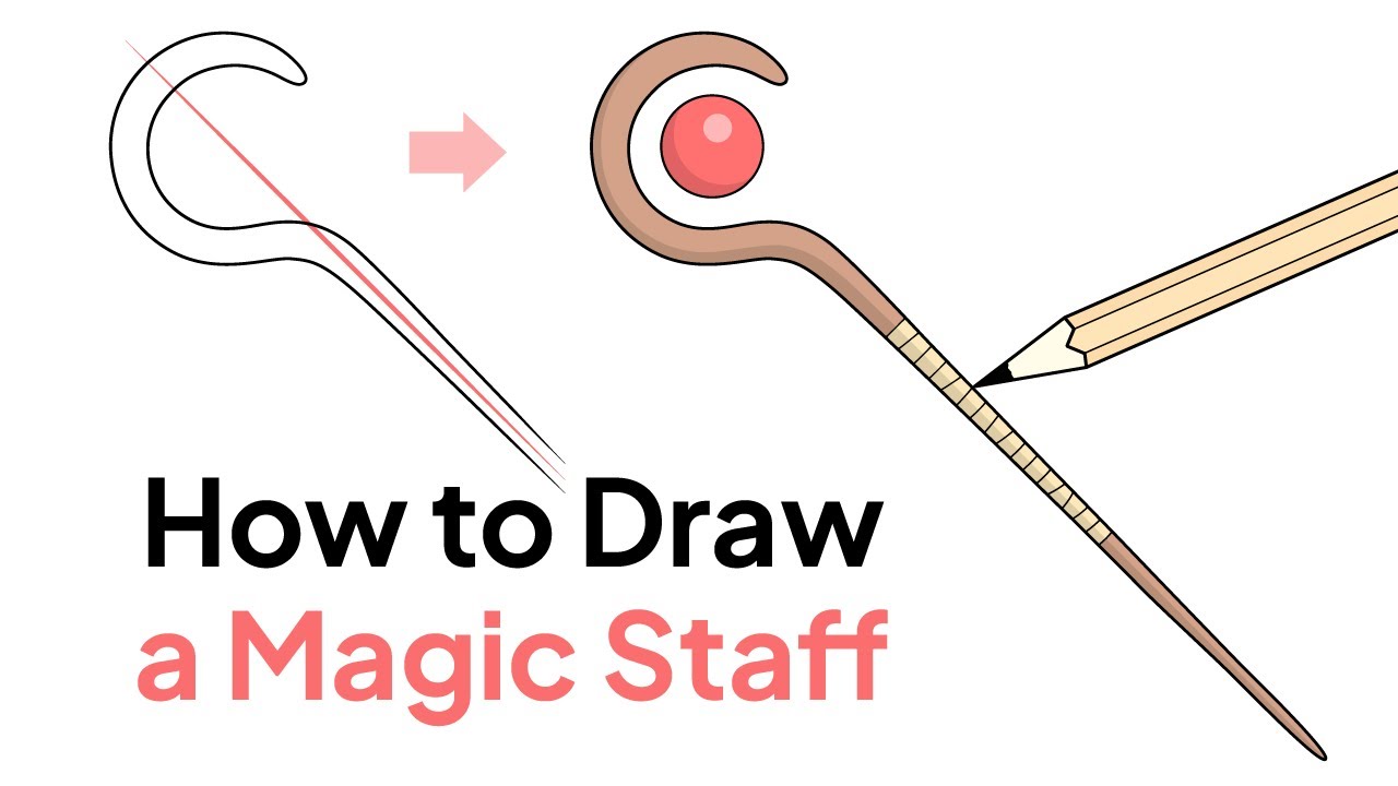How to Draw a Magic Staff (Easy Guide)