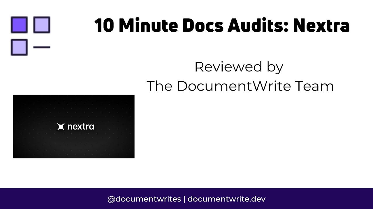 10 Minute Docs Review: Nextra