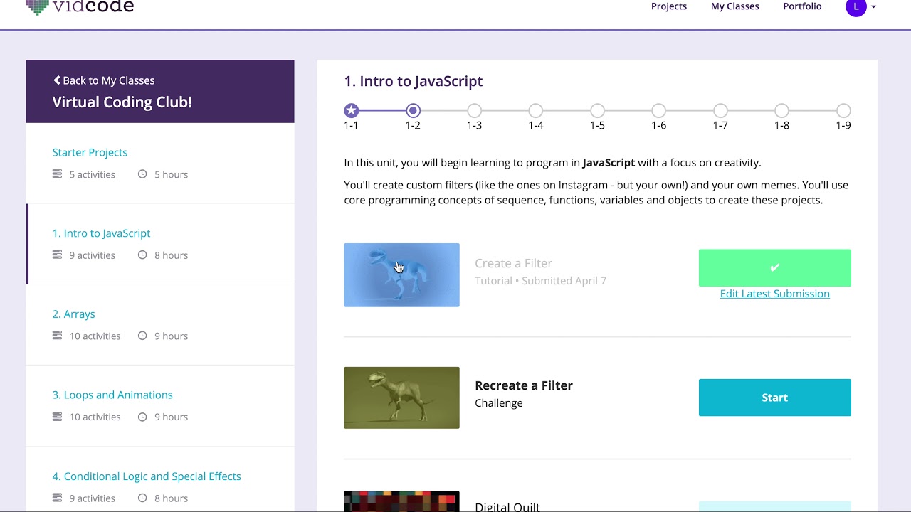 Getting Started on Vidcode (for students)