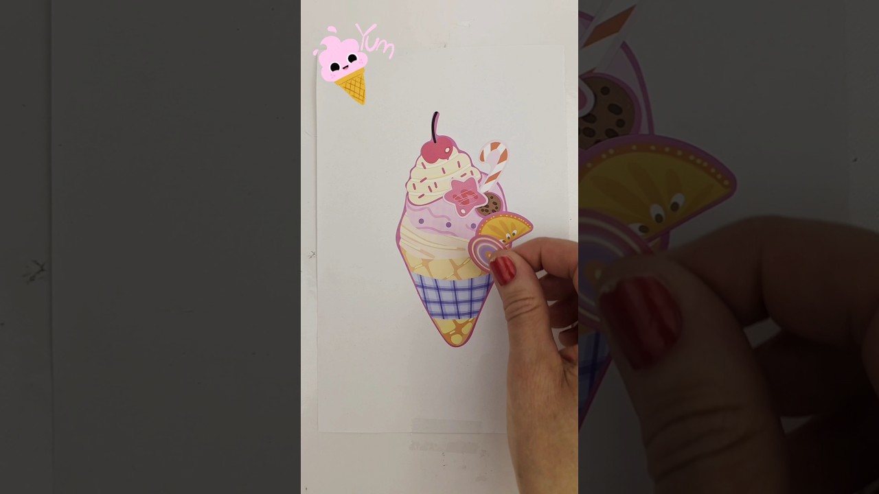 Diy Deliciousness: Create Your Own Ice Cream Sweet Stickers That WOW! 🍦🍧🍨#diy #art #sticker #ice