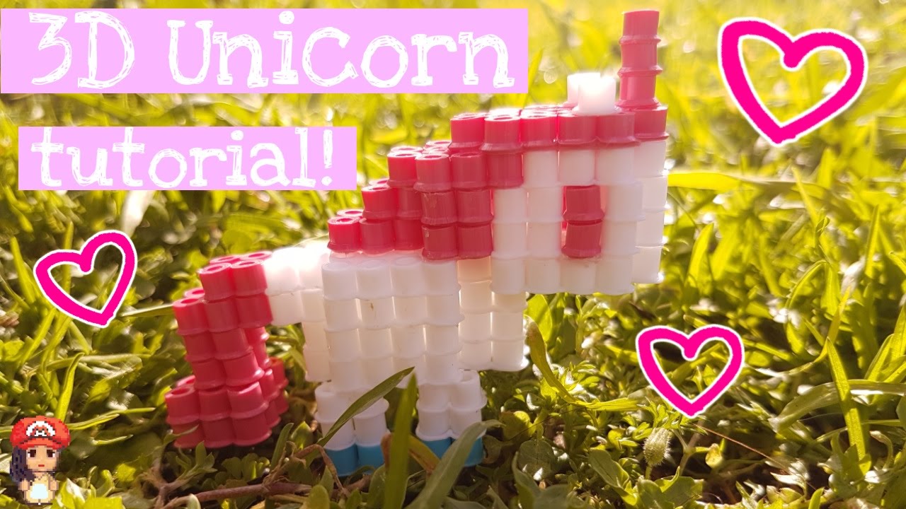 3D Perler Bead UNICORN Tutorial Terraria inspired
