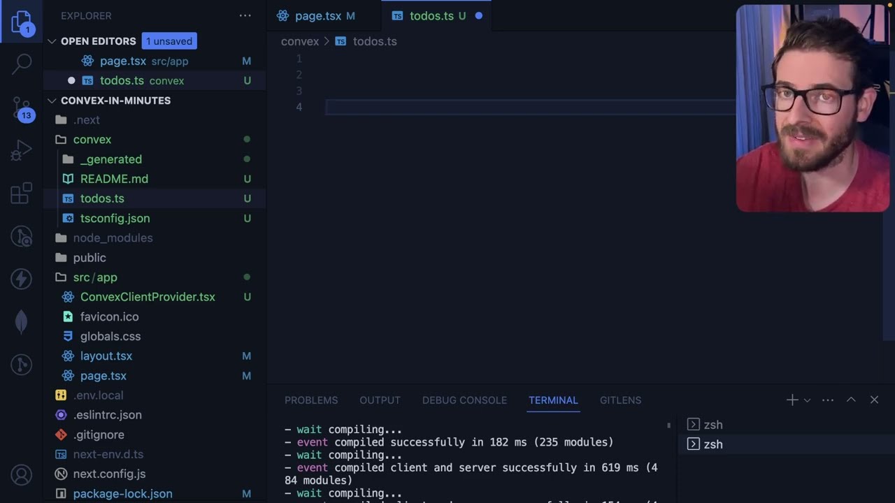 Using Convex with Next.js Quickstart