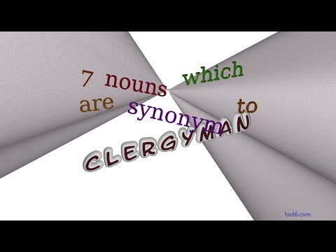 clergyman - 10 nouns synonym to clergyman (sentence examples)