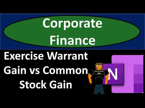 Exercise Warrant Gain vs Common Stock Gain 1928