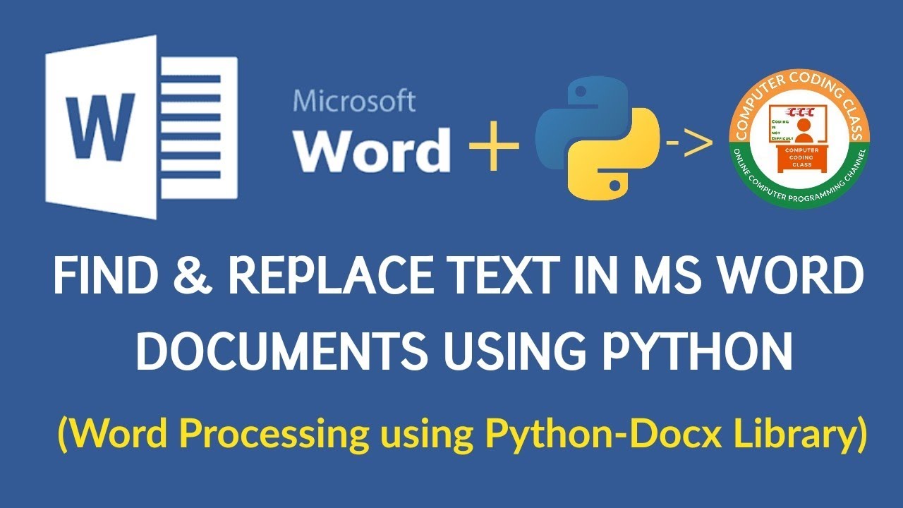 Find and Replace Text in Word Document using Python | Python MS Word Automation