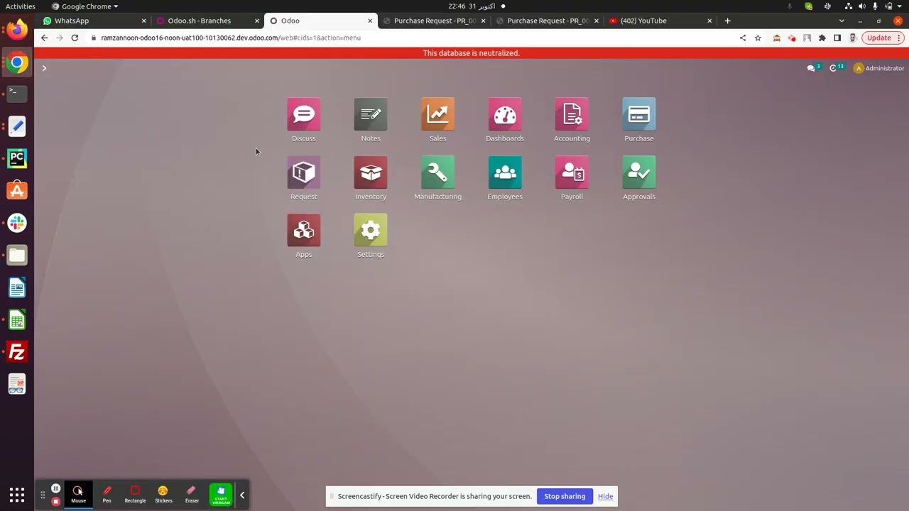 Material Request form and procurement process