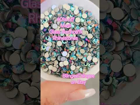 60% Off Most Glass Nonhotfix Rhinestones BlingeeThingee on Etsy #Bling #Rhinestones #smallbiz #shop