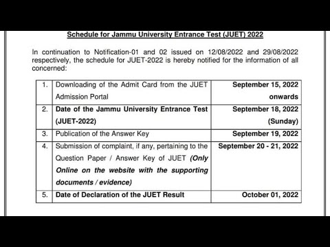 IMPORTANT UPDATE FOR JUET ASPIRANTS | HOW TO PREPARE FOR JUET 2022 | CRACK IN 15 DAYS