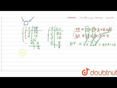 Find the HCF and LCM of 48 and 60. | Class 7 Maths | Doubtnut