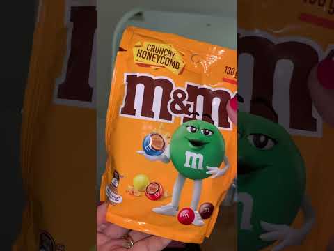 ASMR Satisfying So Delicious Crunchy Honeycomb M&ms #shorts #satisfying #youtubeshorts #trending