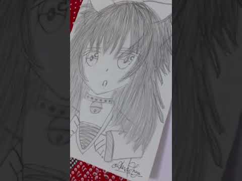 Cat anime girl drawing #drawing # anime #girl # cat
