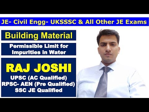 Permissible Limit for Impurities in Water | UKSSSC JE