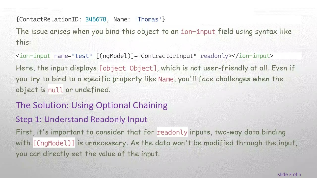 How to Properly Use ion-input Fields with Objects in Ionic Framework