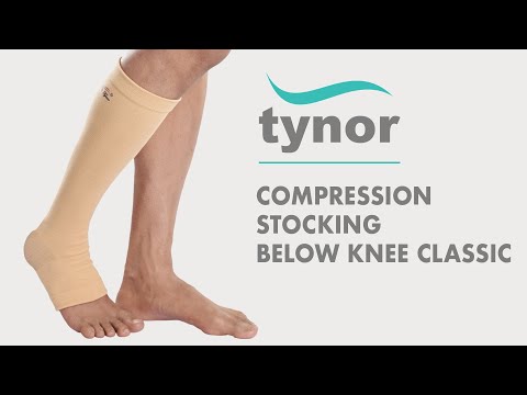 How to wear Tynor Compression Stocking Below Knee Classic for Compression, varicose vein, edema