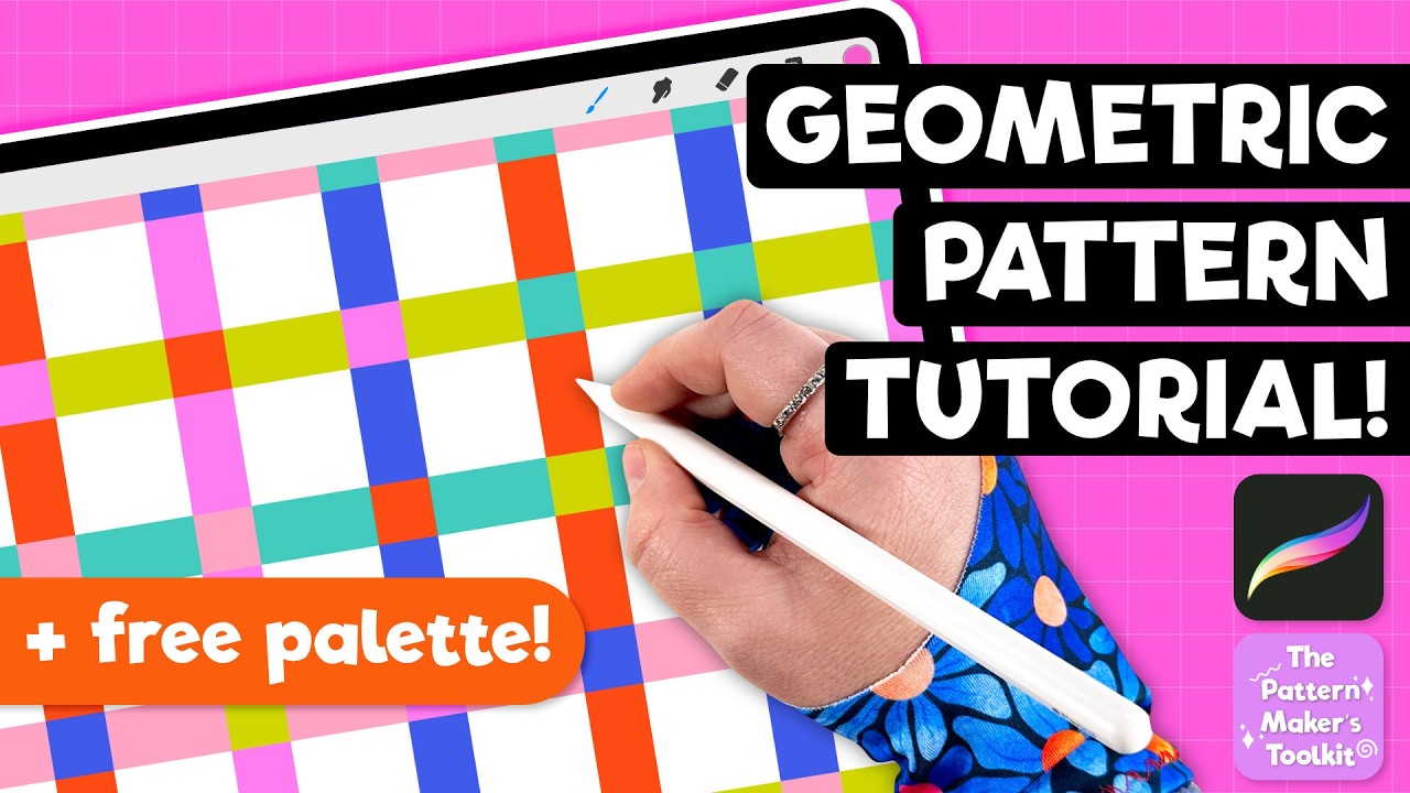 Bold Grid Pattern in Procreate | On-Trend Geometric Pattern Tutorial
