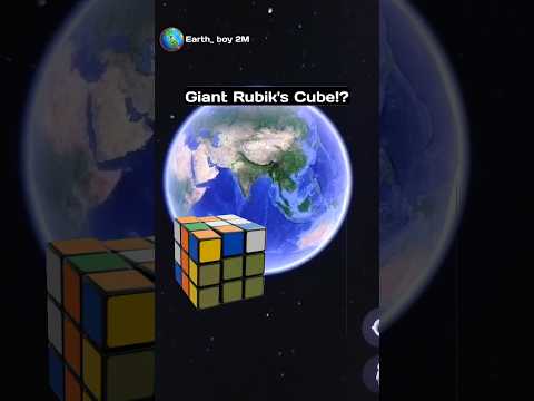 I Found Giant Rubik's Cube On Google Earth!? π€―π° #shorts #googleearth