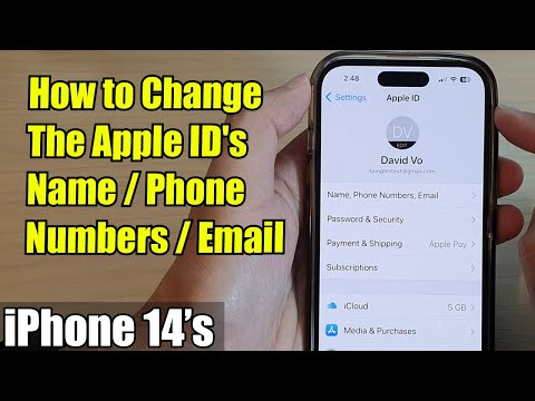 iPhone 14/14 Pro Max: How to Change The Apple ID's Name/Phone Numbers/Email