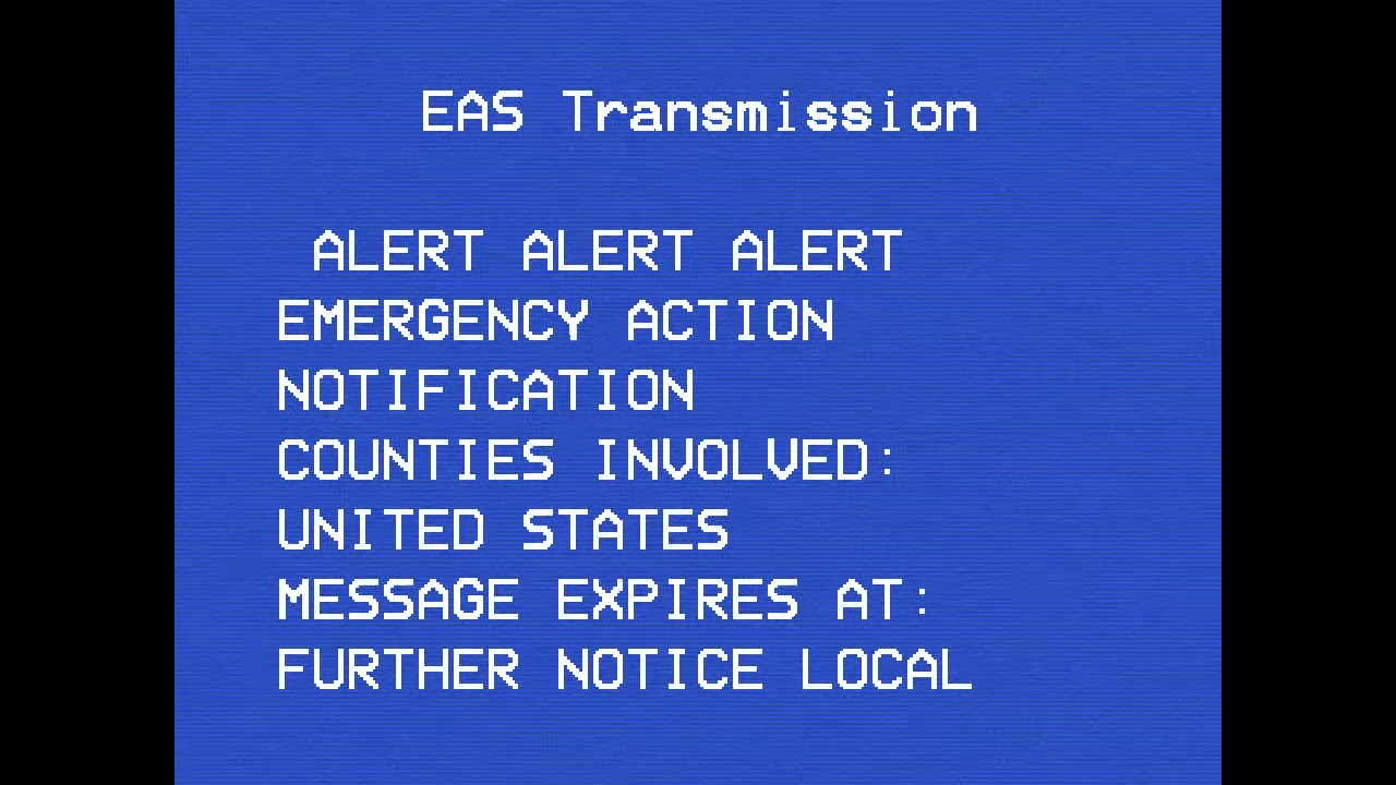 Emergency Action Notification - 1999 EAS Screen