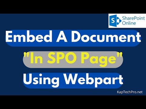 How To Embed A Document On A SharePoint Page Using The Webpart