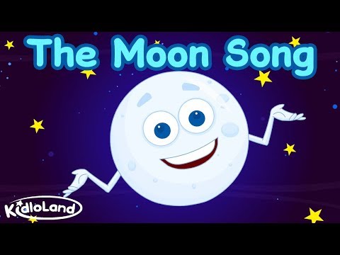 THE MOON SONG | Bedtime Songs | KidloLand Nursery Rhymes For Kids | Moon & Satellite Shape songs