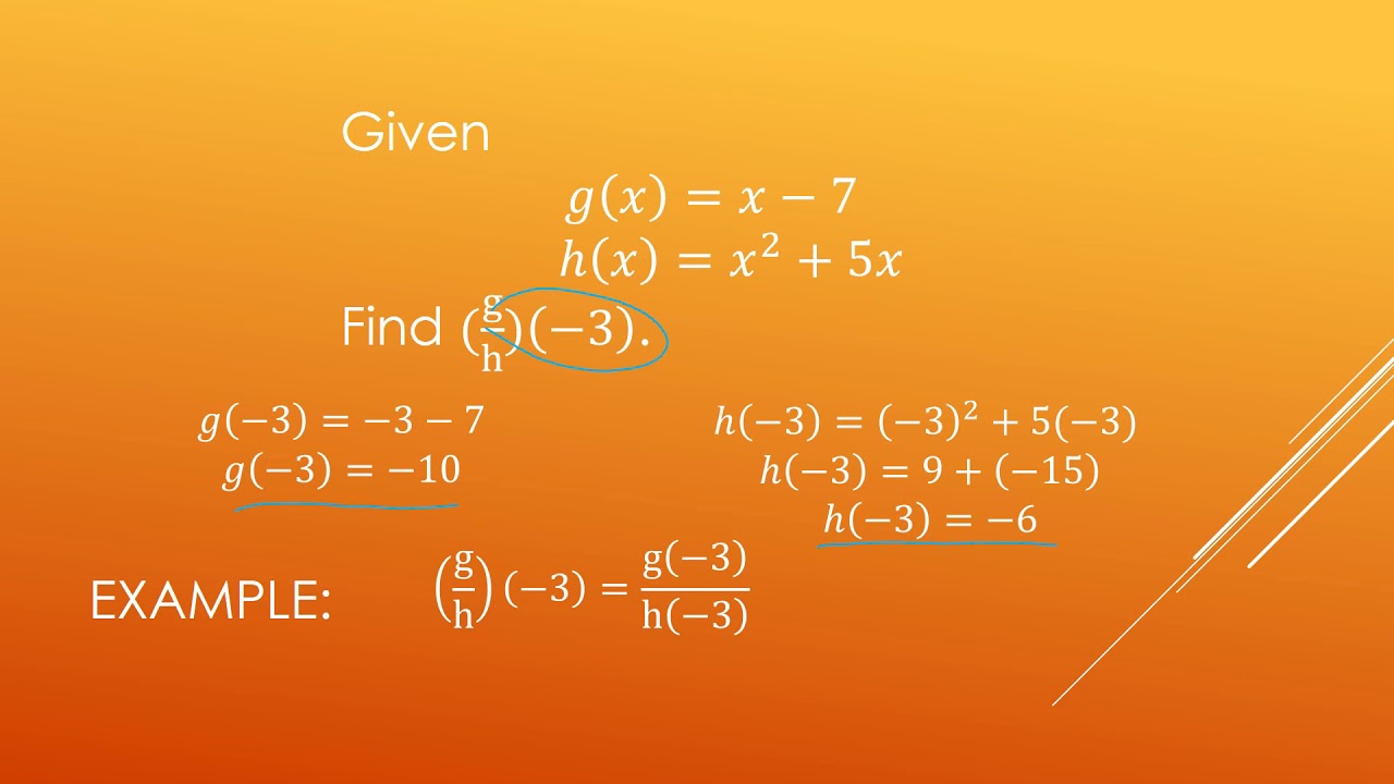 Function Notation QUIZ REVIEW