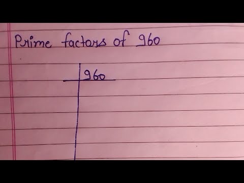 prime factors of 960 || prime factorisation of 960