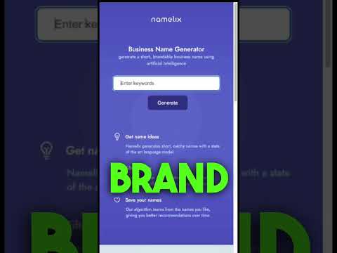 AI Business Name Generator. #branding #businessname #content