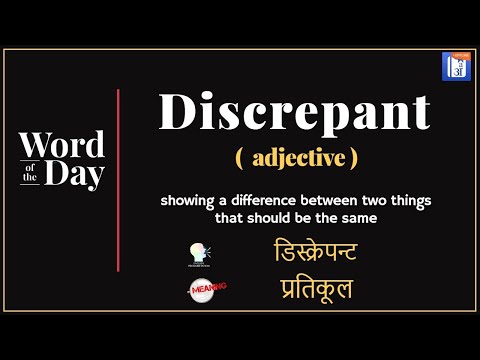 Discrepant In Hindi - HinKhoj - Dictionary
