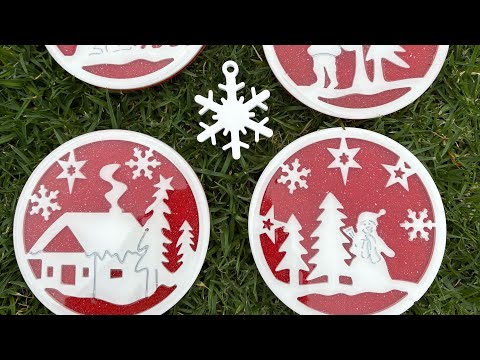 Amazing Christmas coasters made with resin and casting powder