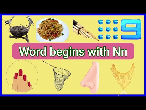 Word begins with Nn- Words that start with Nn letter with picture and phonics