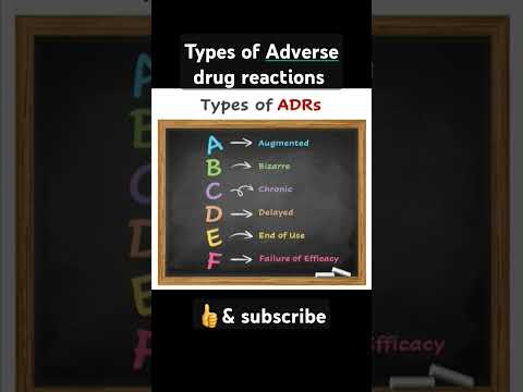 What are the types of adverse drug reactions? #pharmacology #drug reaction #human #body