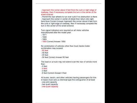 TEXAS COMMERCIAL VEHICLE OPERATION CVO NEWEST 2024 EXAM ACTUAL EXAM COMPLETE QUESTIONS AND CORRECT D