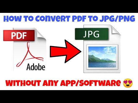 How To Convert PDF to JPG or Any Format || Without Any Application / Software || PC Android iPhone