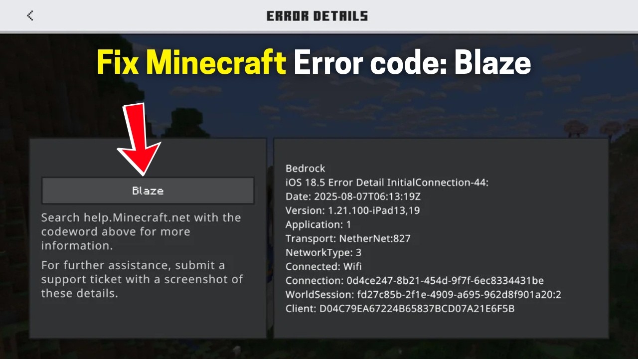 Fix Minecraft Error Code Blaze