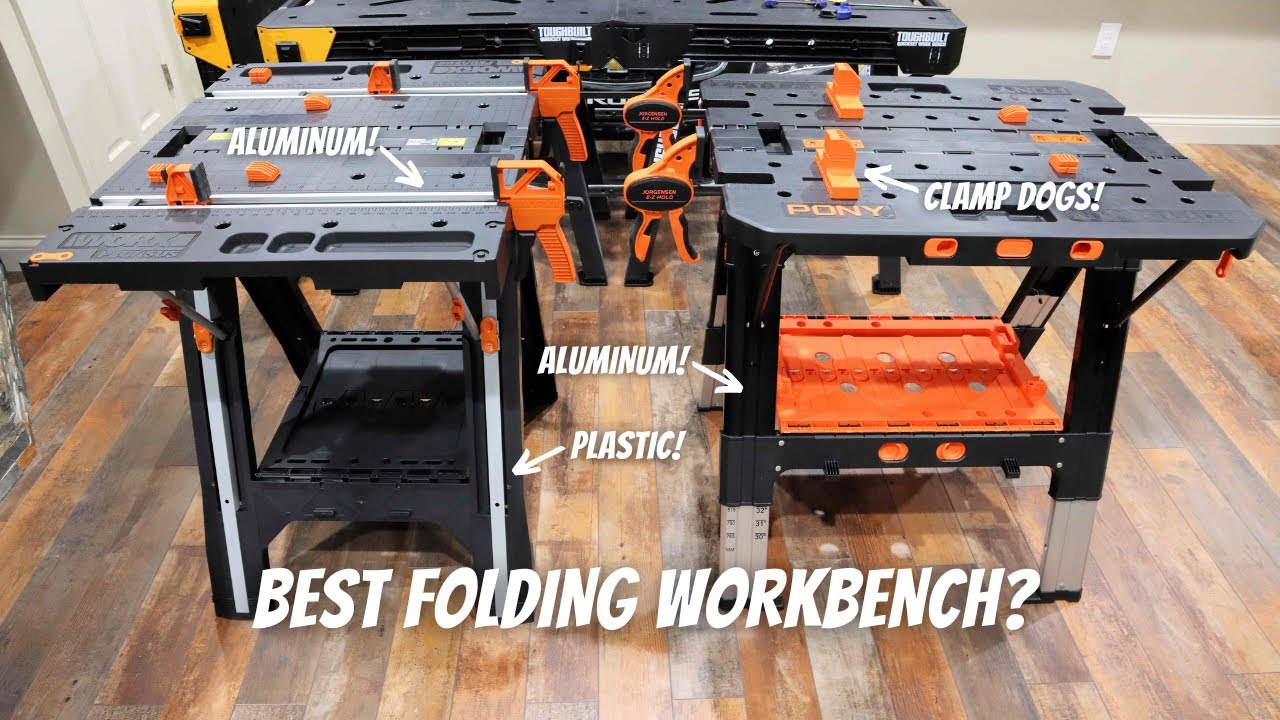 Worx Pegasus 2-1 Folding Worktable vs Pony Jorgensen 60P Workbench with E-Z Clamps