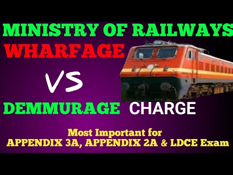 What is a wharfage charge? What is a demurrage charge?