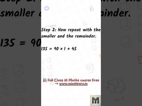 Find HCF of 135 and 225 FAST! 🔥 | Euclid’s Division Algorithm | Class 10 Maths | Minelearn