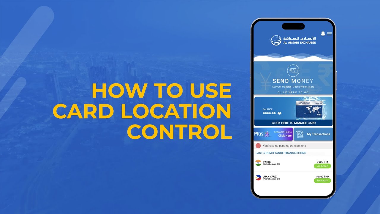 How to Use Card Location Control | Al Ansari Exchange App Tutorial