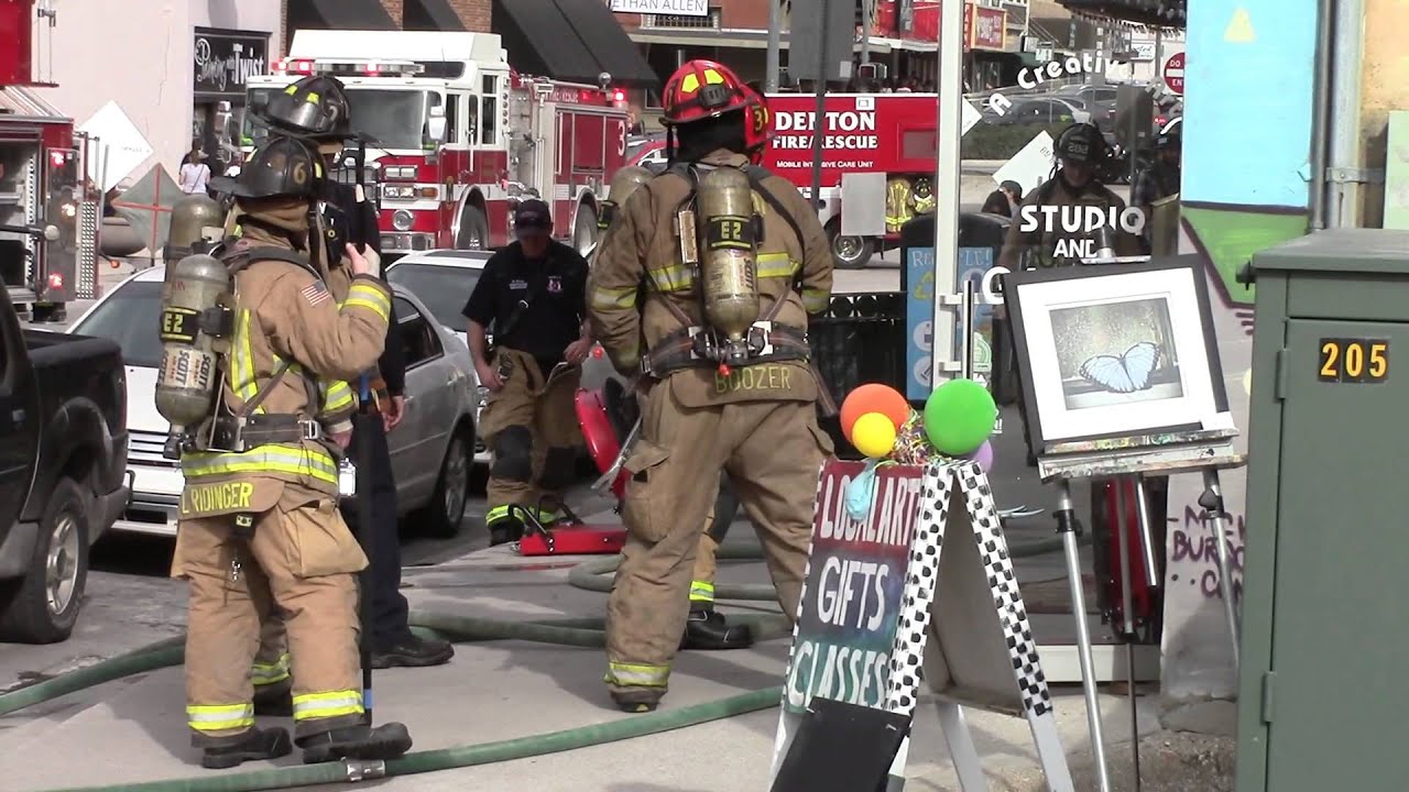 Fire threatened to destroy part of Denton's Historic Downtown