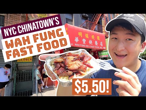Amazing and CHEAP BBQ PORK in NYC Chinatown! Wah Fung Fast Food