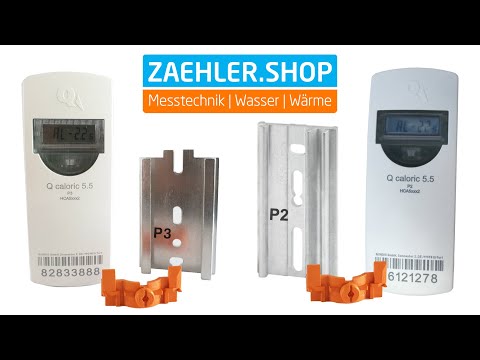 Heizkostenverteiler Qundis Q Caloric 5.5 Unterschied P2 und P3 Modelle & Montageplatte ZAEHLERSHOP