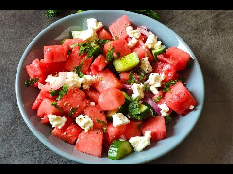 Greek watermelon salad/ Watermelon and feta salad