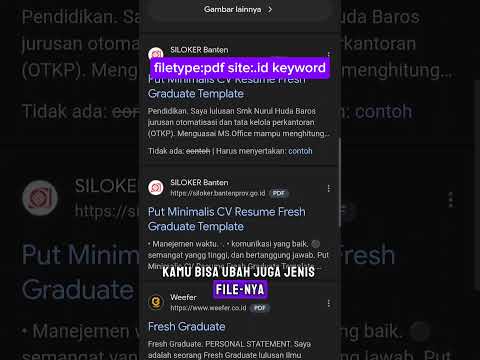 Contoh CV Fresh Graduate PDF dari Situs Resmi Indonesia!