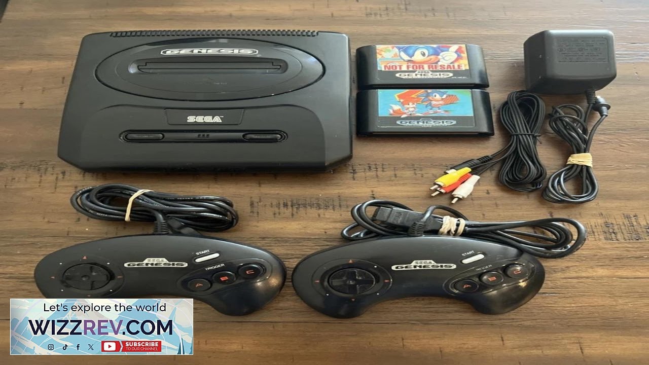 Original OEM Sega Genesis System Model 2 Console Complete w Sonic Bundle