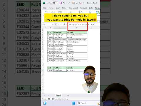 Want to Hide Formula in Excel‼️Use Amazing Trick #exceltips #exceltricks #exceltutorial #shorts