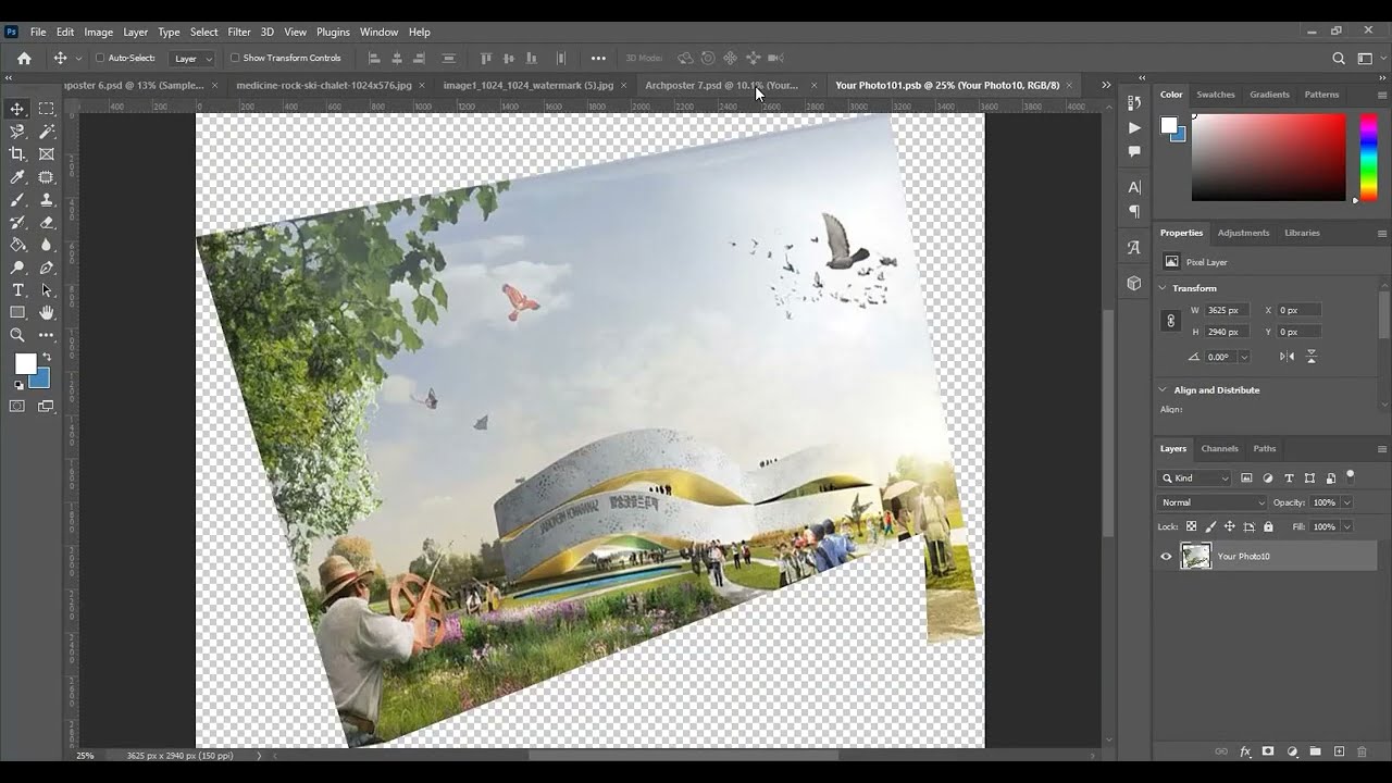 architecture poster template PSD (Architecture Presentation Sheet) - Num7