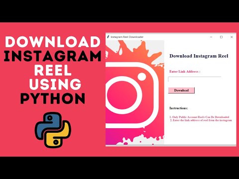 Download Instagram Reel using Python | Instagram Reel Downloader | Python | Tkinter | Instagram |